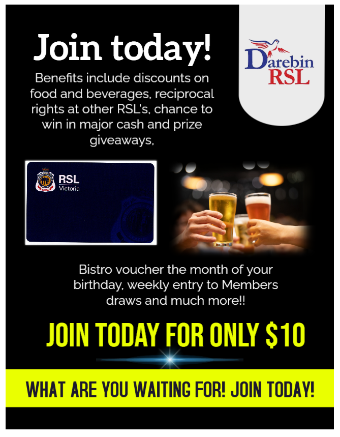 RSL Membership – Darebin RSL