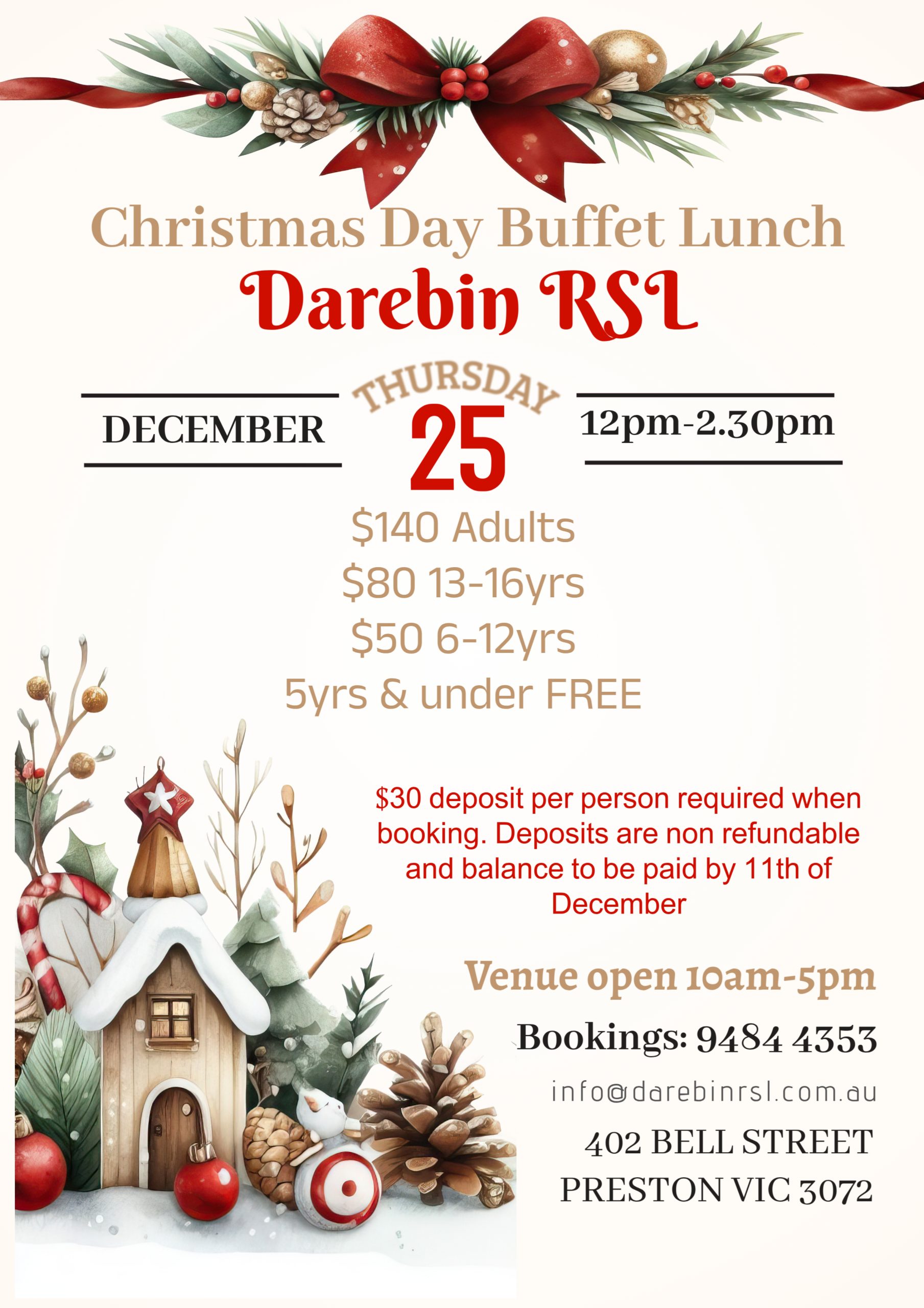 Christmas & New Years – Darebin RSL